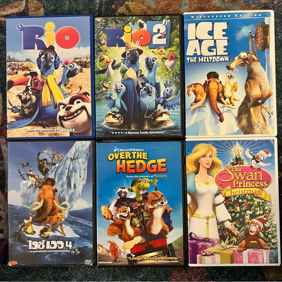 Dreamworks | Media | 6 Kids Animated Movie Dvd Collection Ice Age Rio ...